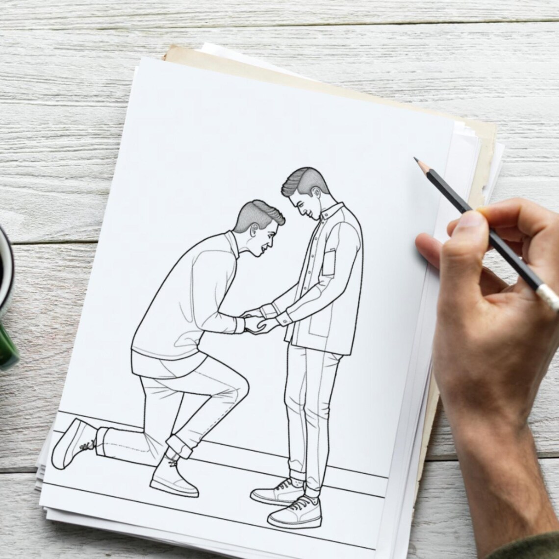 15 Printable LGBTQ Coloring Pages for Adults, Pride Adult Coloring ...