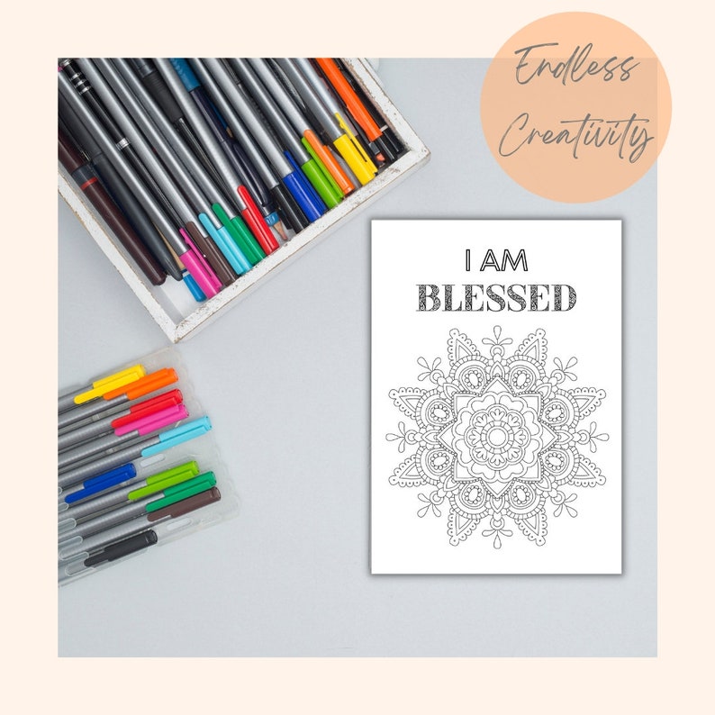 Healing Mandalas Printable Coloring Book Affirmations PDF Mindfulness ...