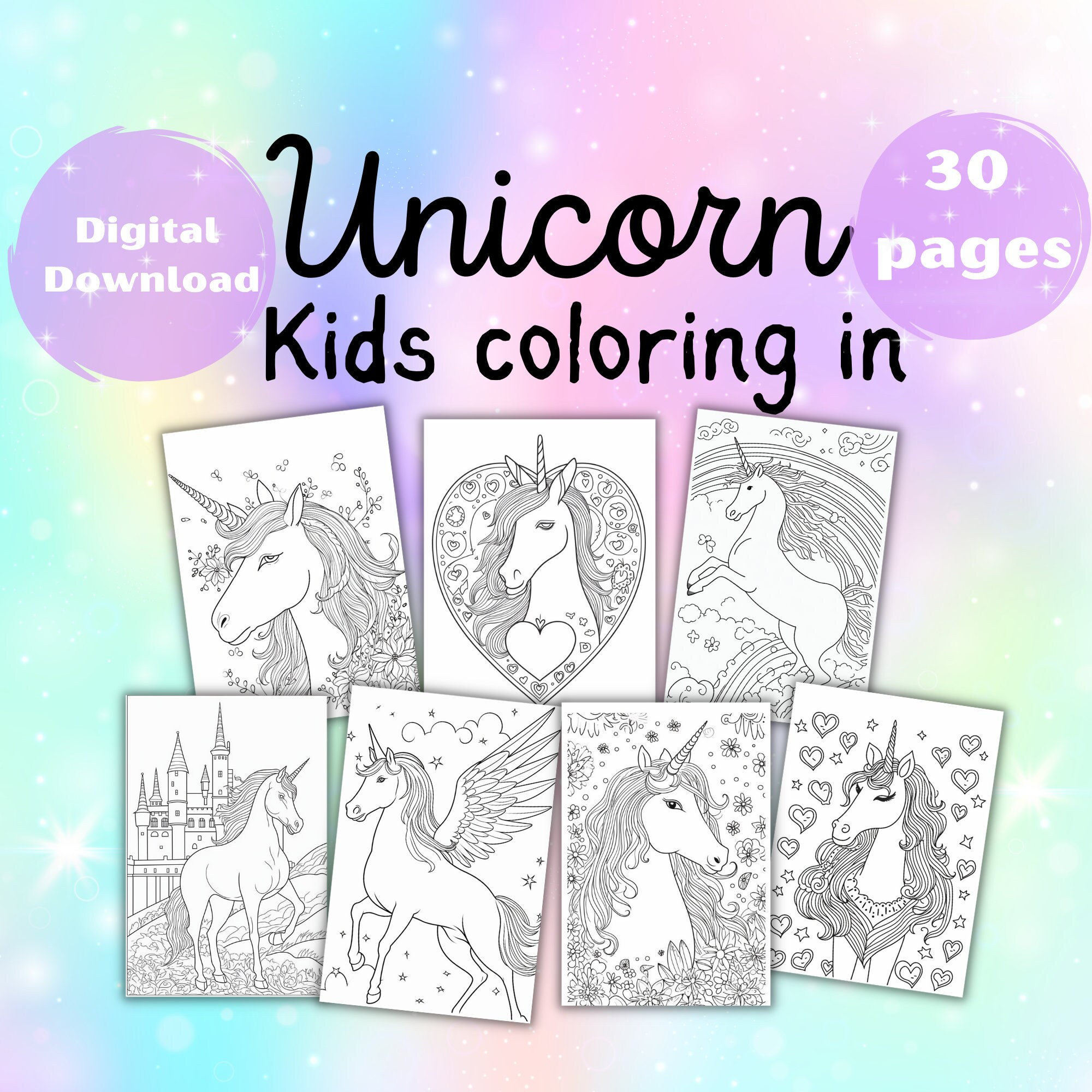 Unicorn Coloring, Girls Coloring Pages, Unicorn Printables, Activities ...