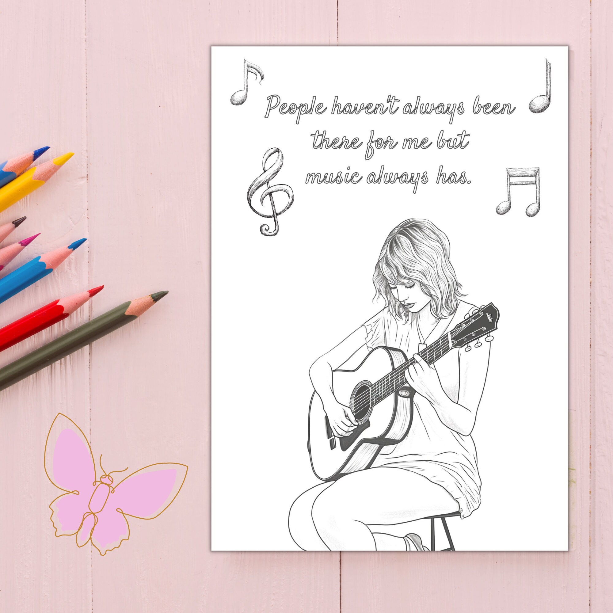 Taytay Swift Coloring Book - 10 Pages - Instant Digital Download ...