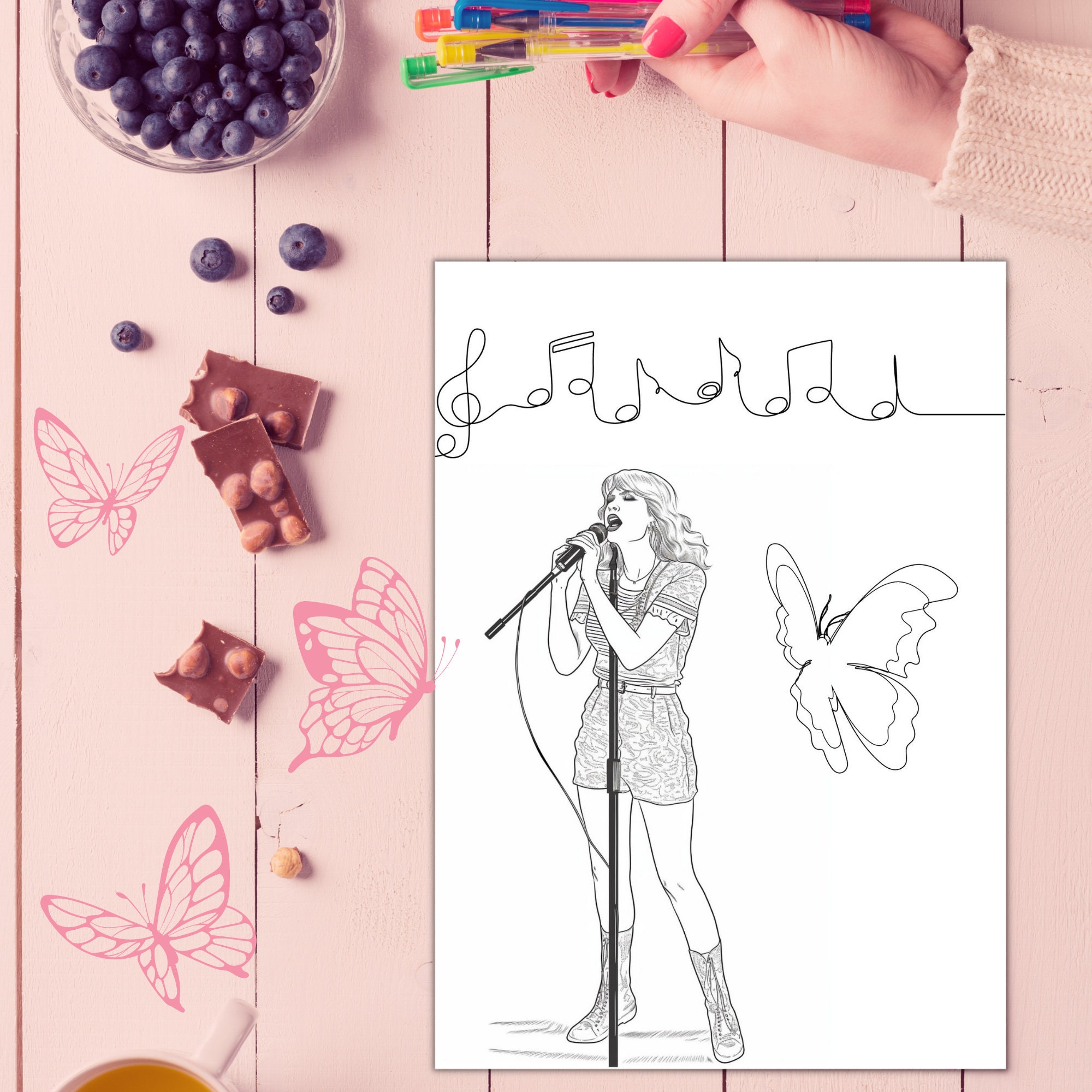Taytay Swift Coloring Book - 10 Pages - Instant Digital Download ...