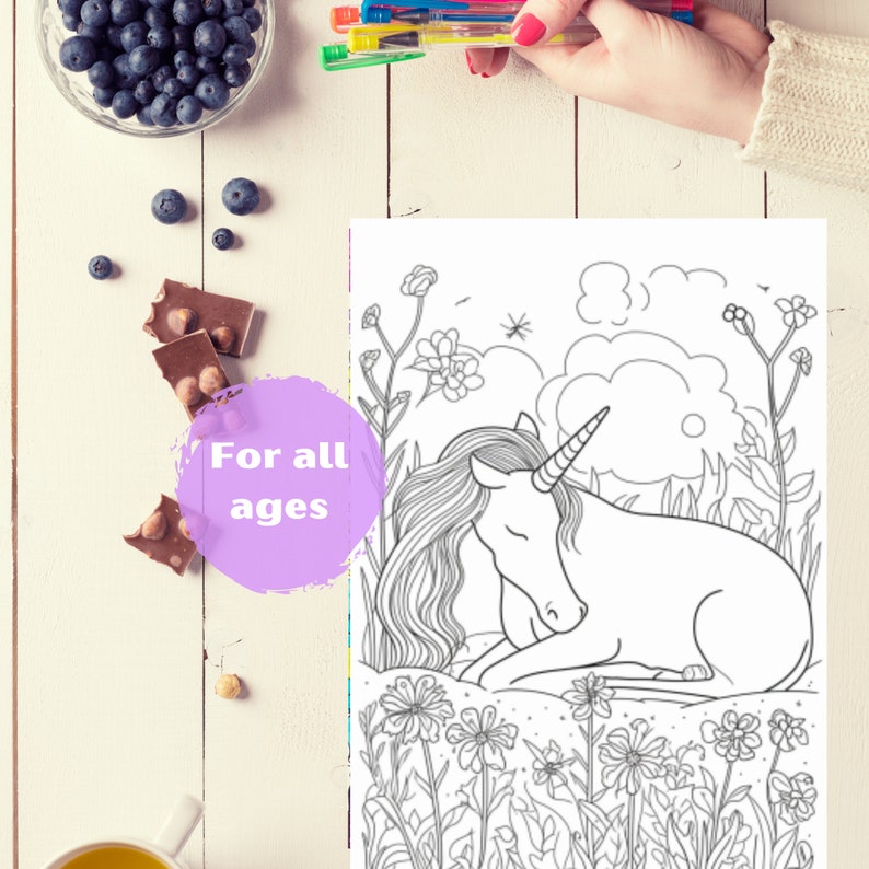 Unicorn Coloring Pages for Girls — Printable Party Activity Sheets ...