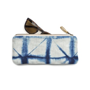 Shibori Pencil Case in Diamond Pattern With Metal Zipper and - Etsy