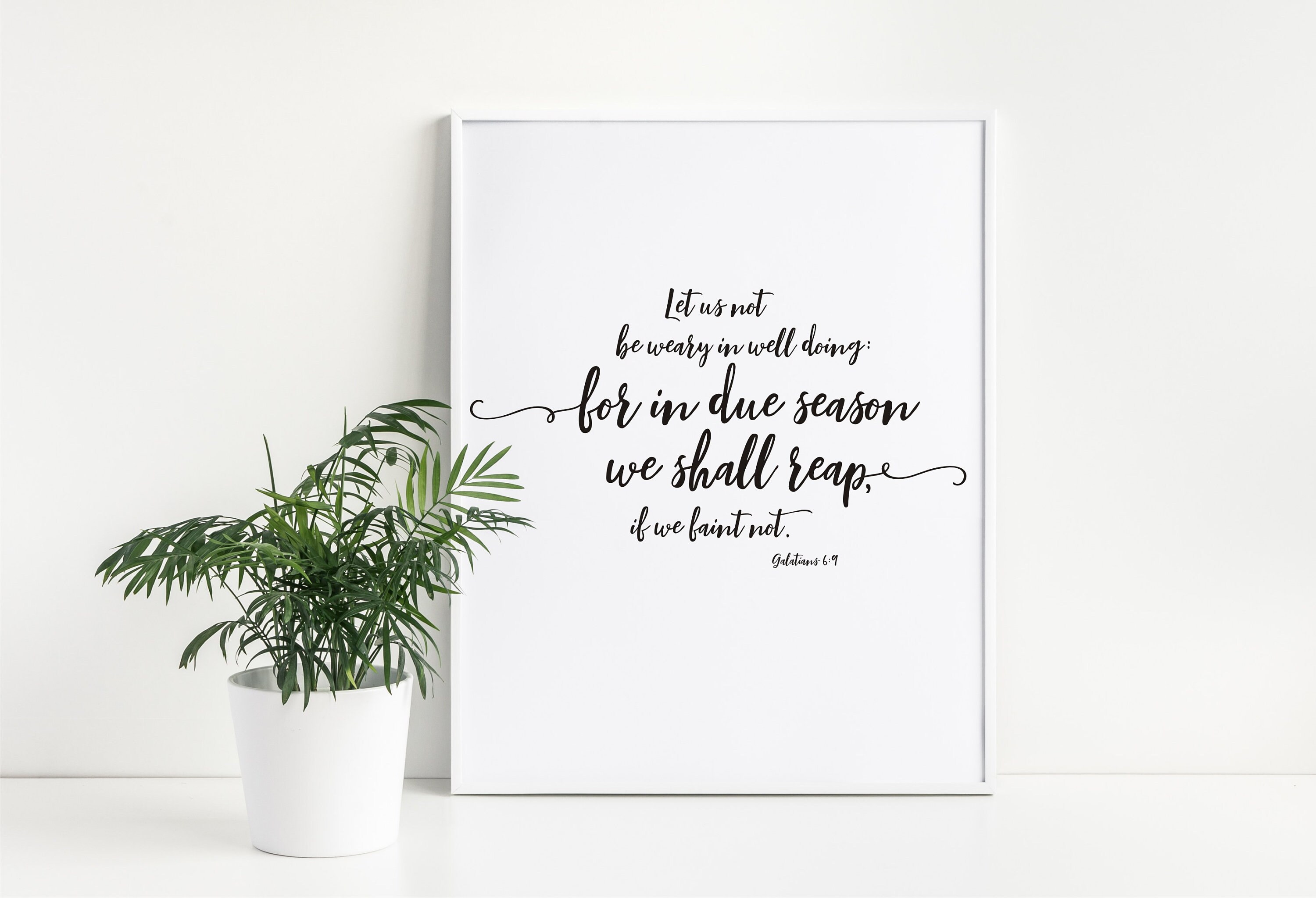Printable Bible Verse Scripture Printable Be Not Weary in Well Doing ...