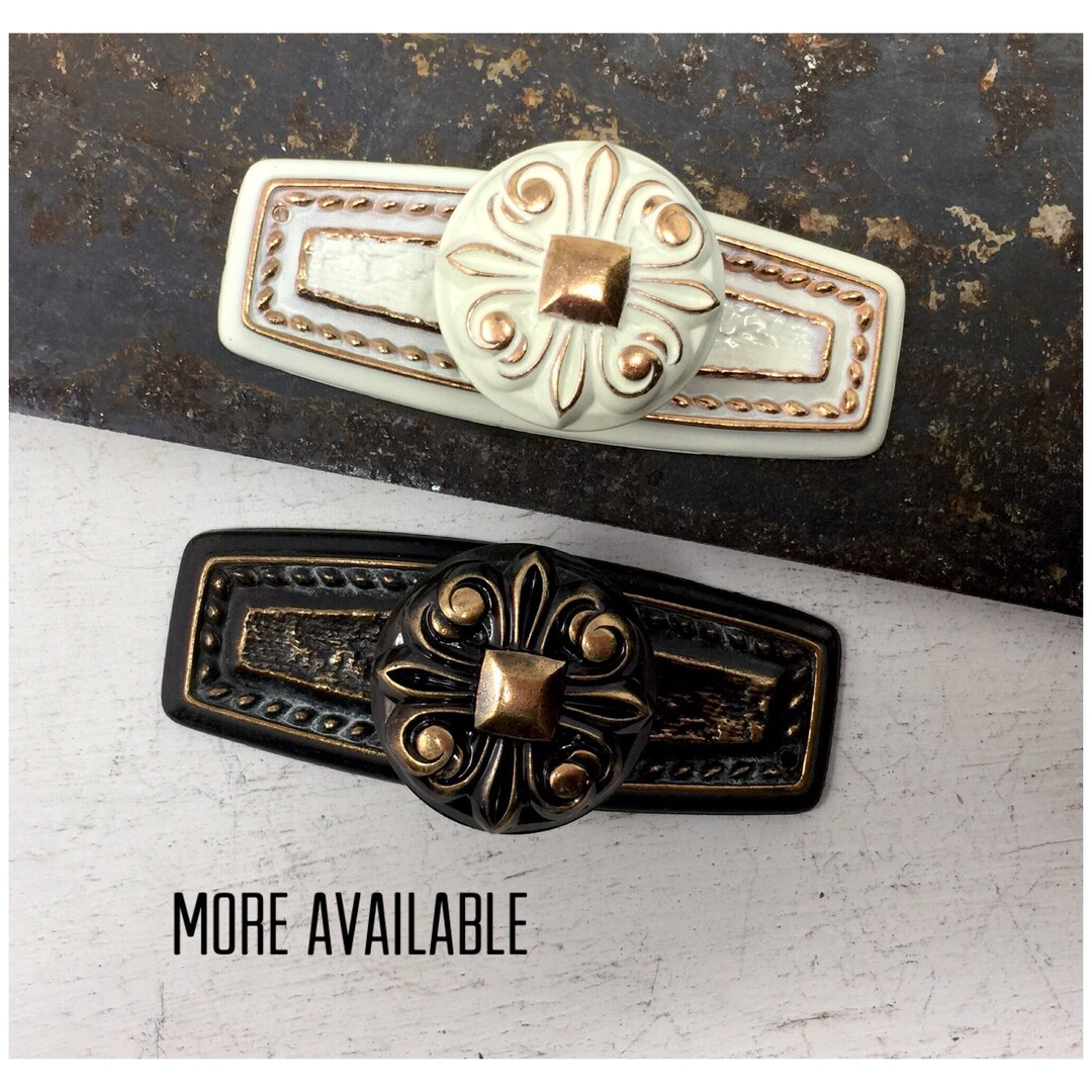 One Back Plate & Knob WHITE Bonaventure by Amerock Mid-century - Etsy