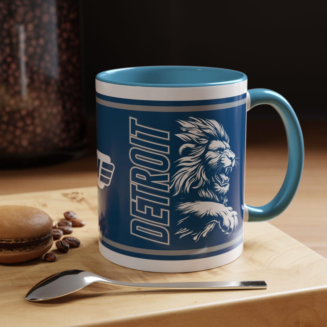 D313 Detroit Lions Inspired Accent Coffee Mug (11 Oz) - Etsy