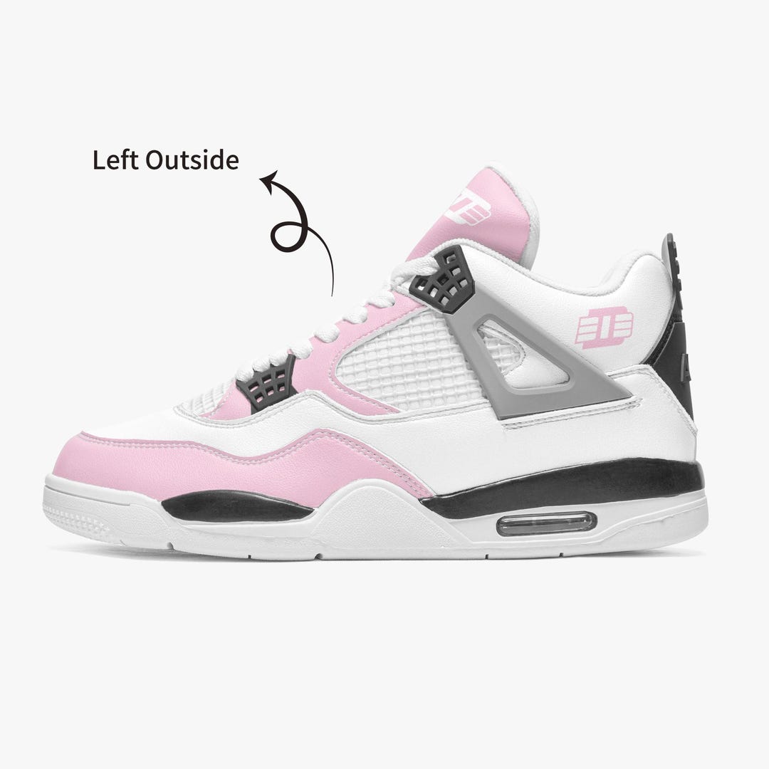 D313 Detroit 313 Basketball Sneakers Pink -white Sole - Etsy