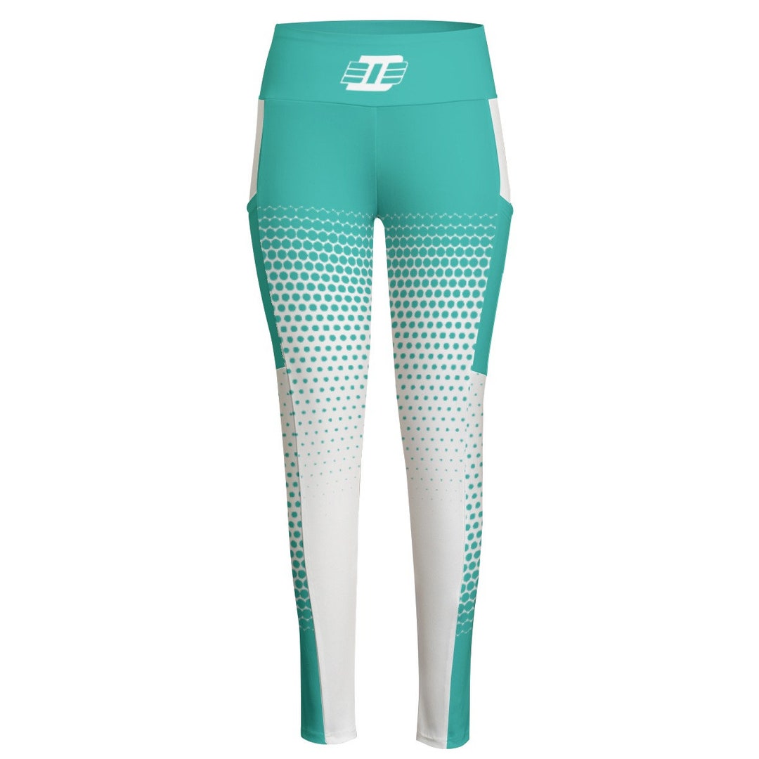 Detroit 313 Tealin' All-over Print Women's High Waist Leggings With ...