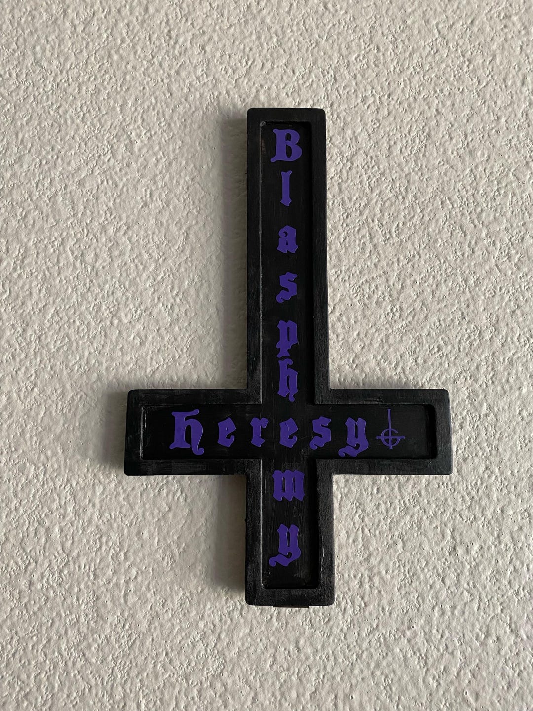 Blasphemy! Heresy! Inverted Cross - Etsy