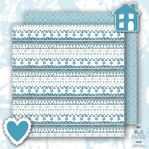 2 Clipart Christmas Digital Paper: Let It Snow Silver | Etsy