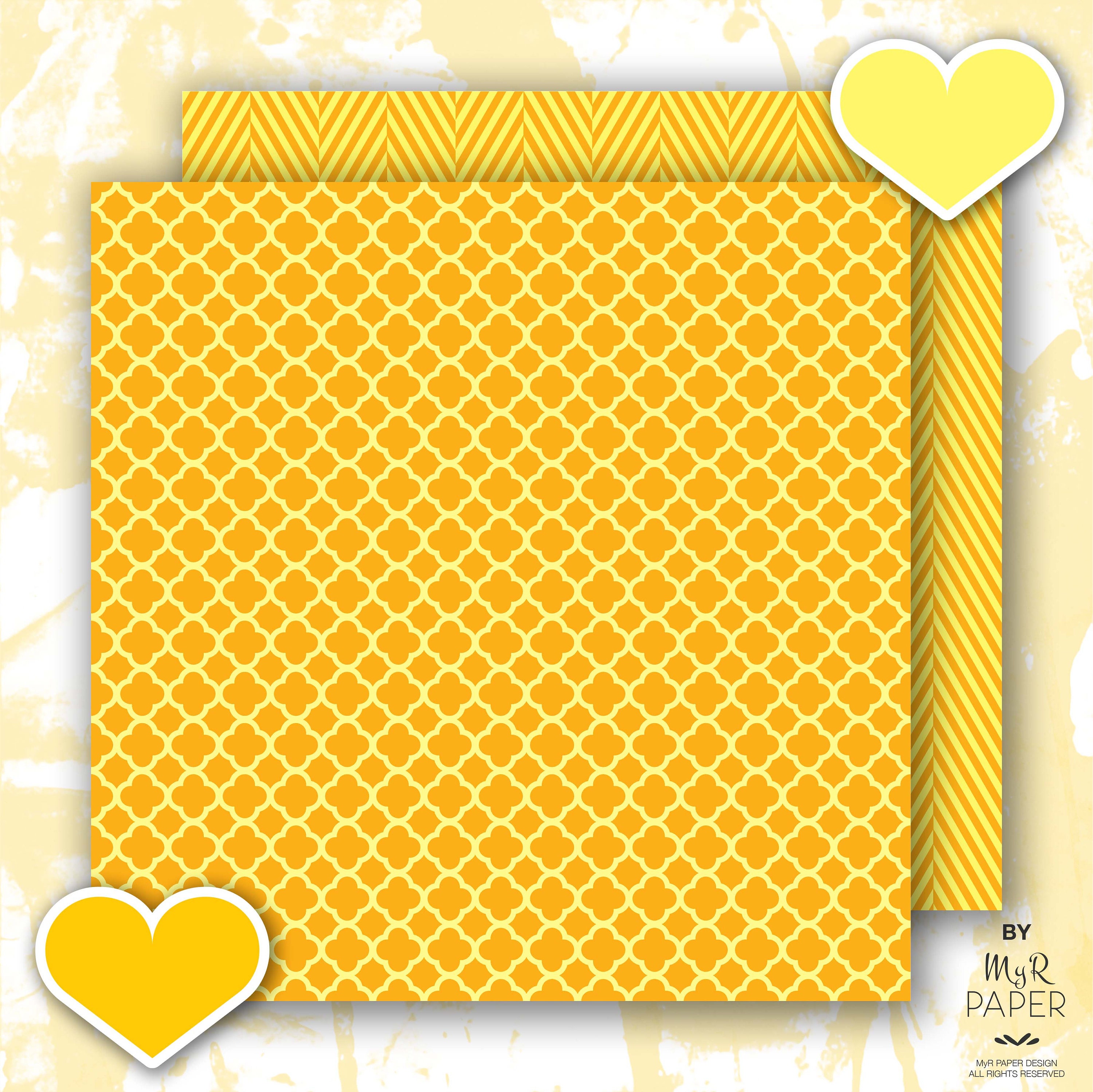 4 Clipart Yellow Digital Paper: i LOVE Yellow Pack of Backgrounds With ...