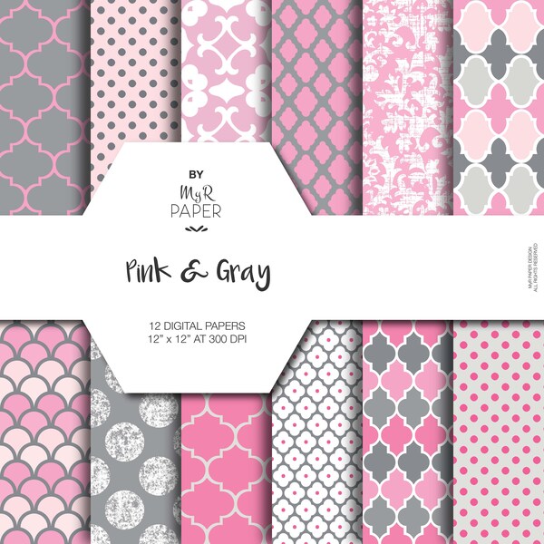 Pink Digital Paper - Etsy