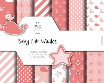 Nautical Digital Papers: mare Nostrum Clip Art in - Etsy