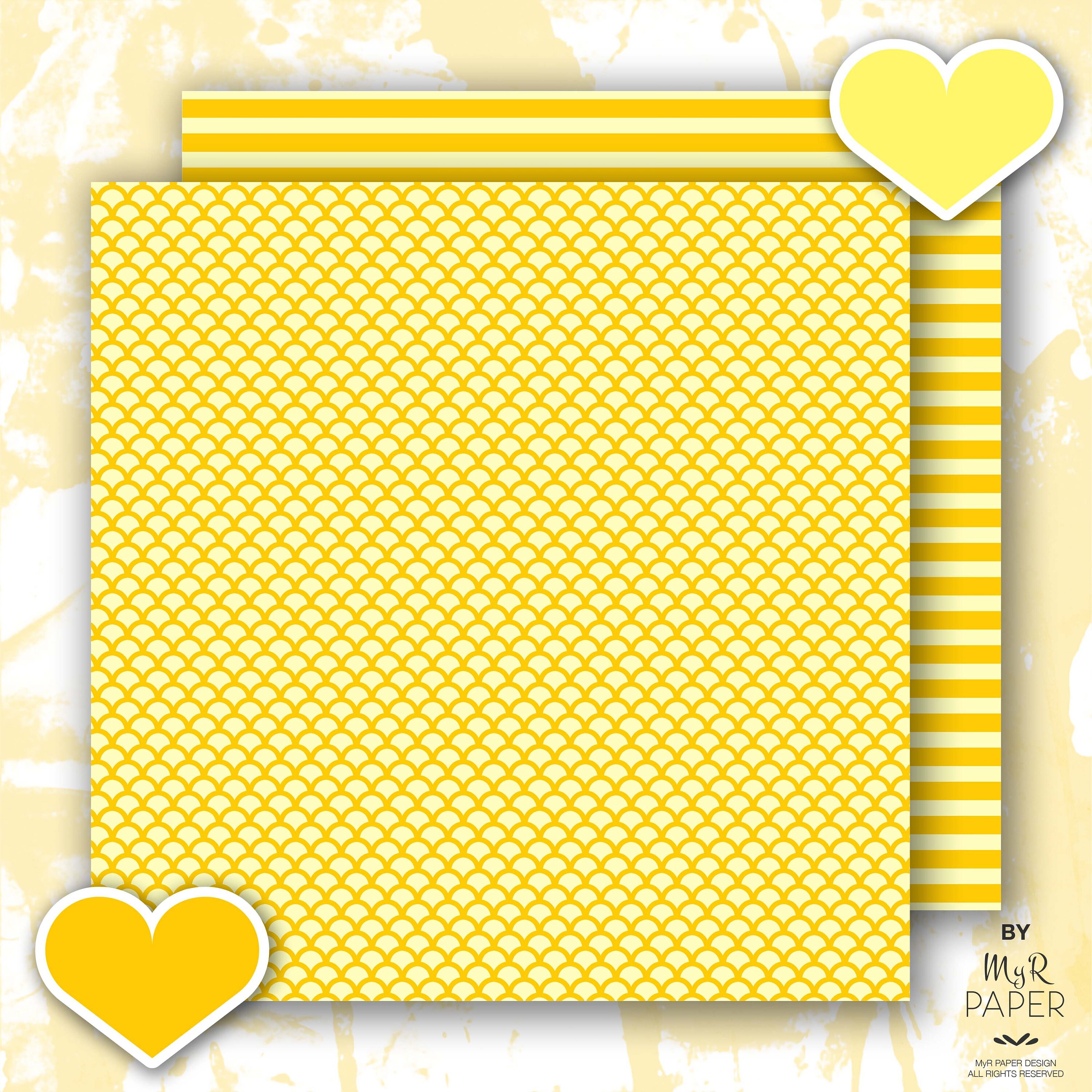 4 Clipart Yellow Digital Paper: i LOVE Yellow Pack of Backgrounds With ...