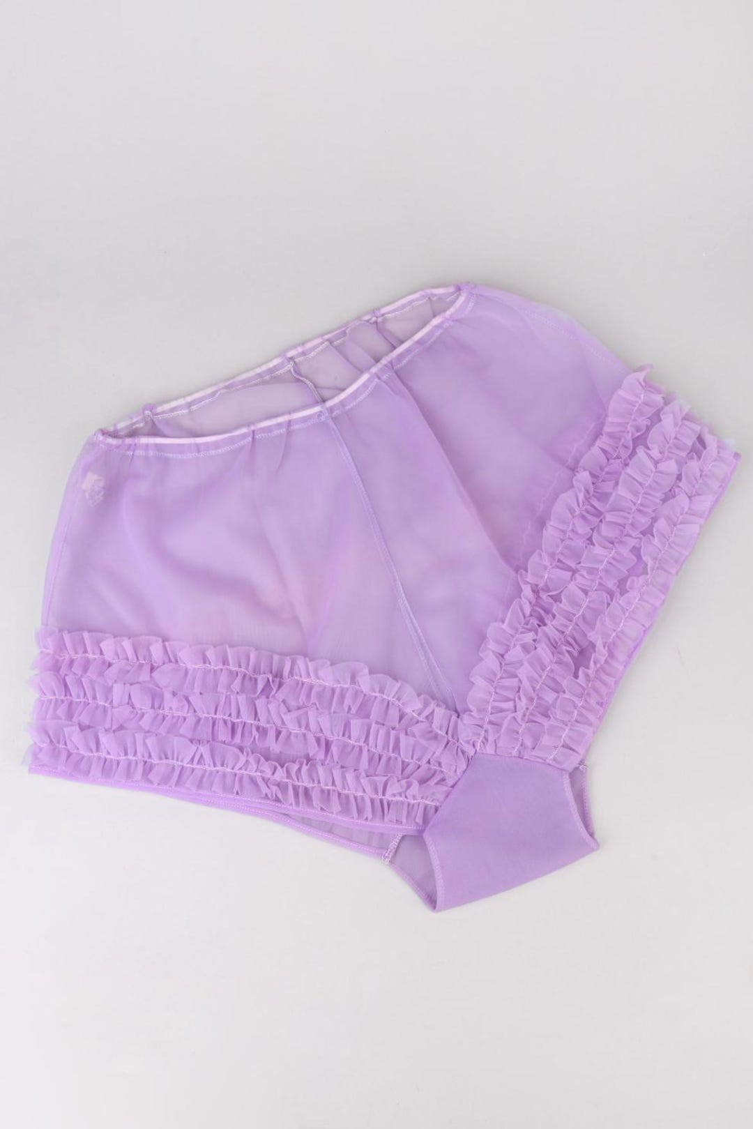 1970s Nylon Sheer Purple Ruffled Bloomers | M - Etsy