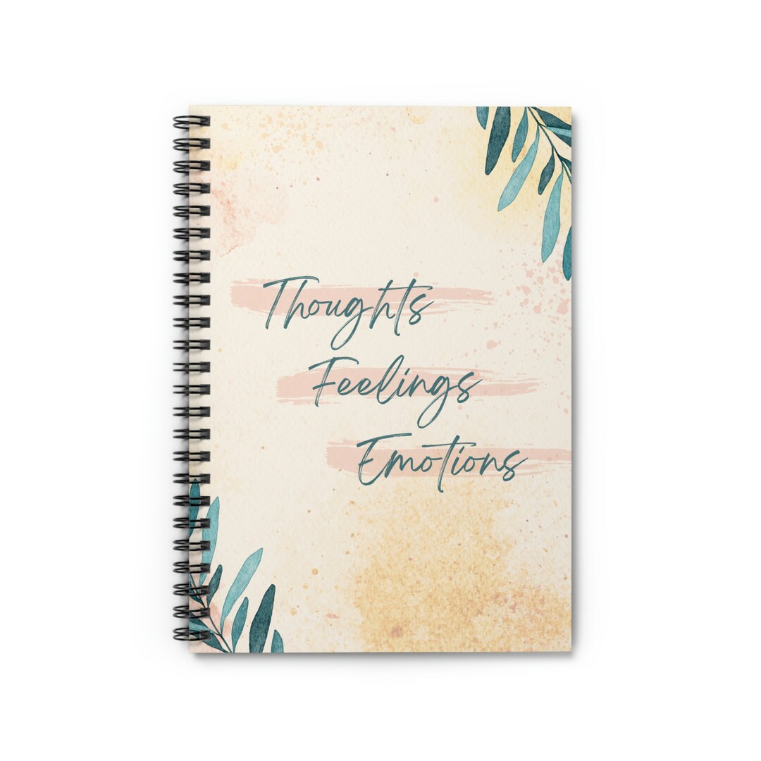 Thoughts, Feelings, and Emotions Spiral Notebook Mental Health Journal ...