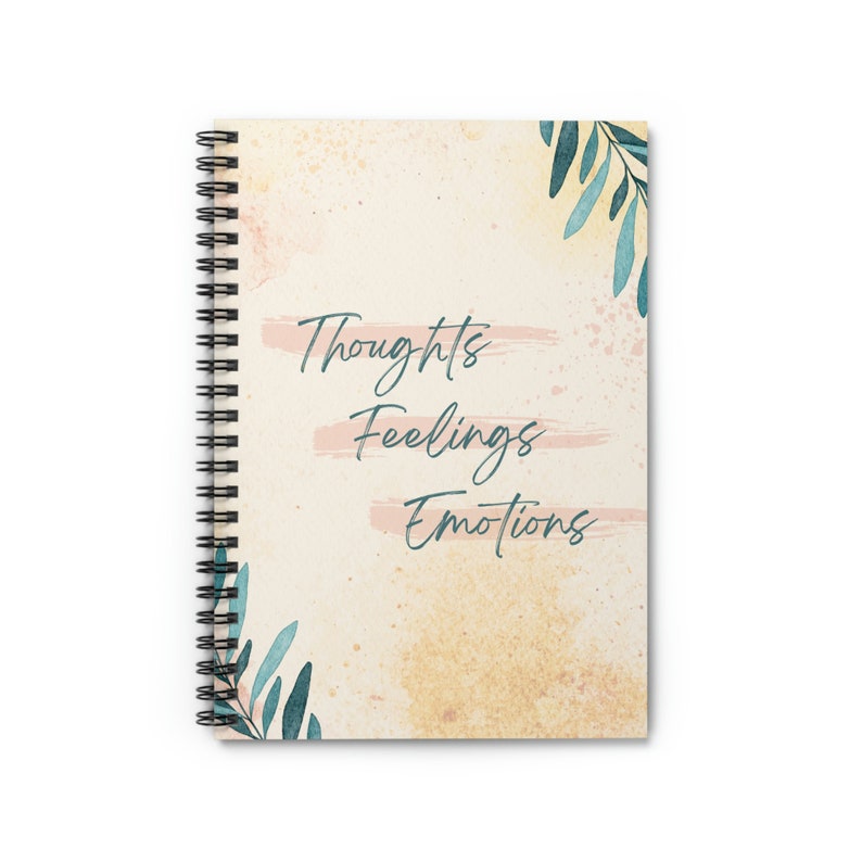 Thoughts, Feelings, and Emotions Spiral Notebook Mental Health Journal ...