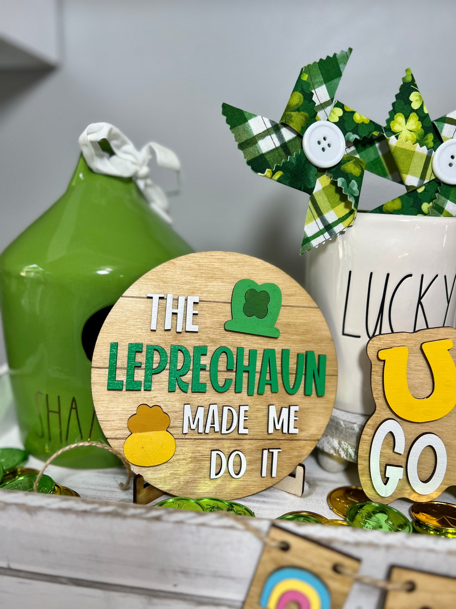 Lucky Charm St Patricks Day Tiered Tray Signs Tiered Tray - Etsy