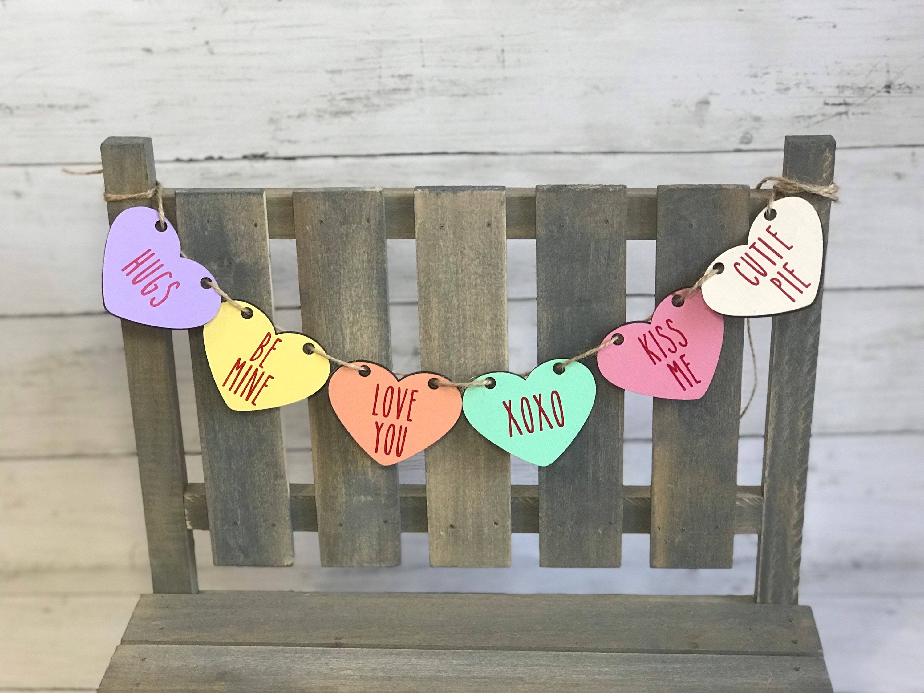 Conversation Heart Tiered Tray Signs Tiered Tray Decor | Etsy