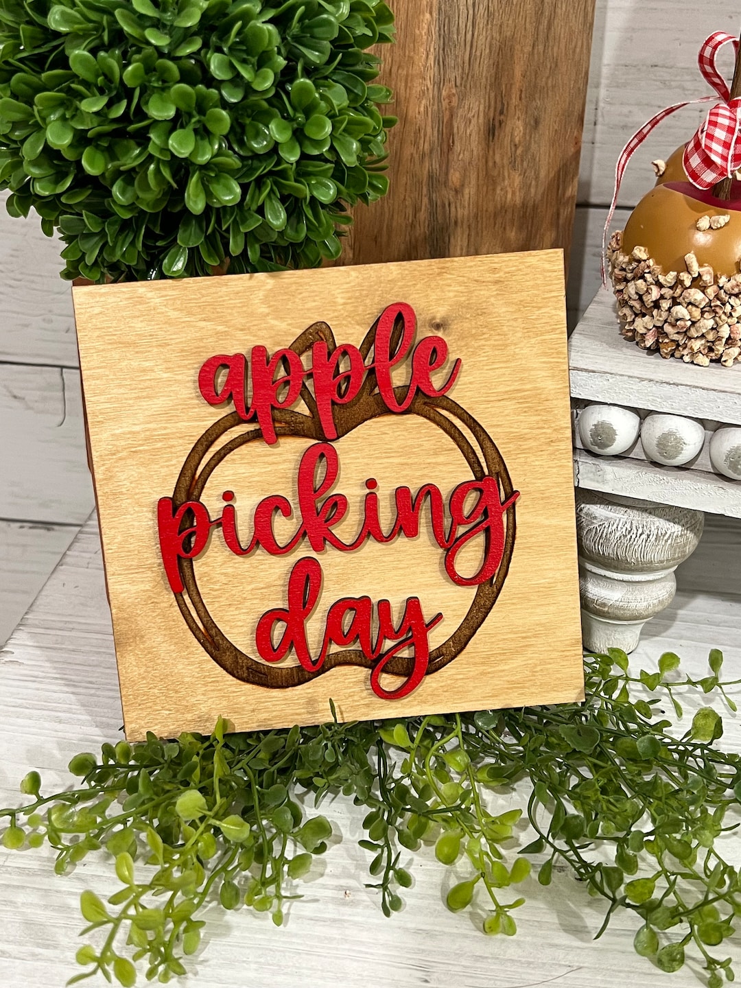 Apple Picking Day Sign Apple Tiered Tray Signs Apple Signs - Etsy