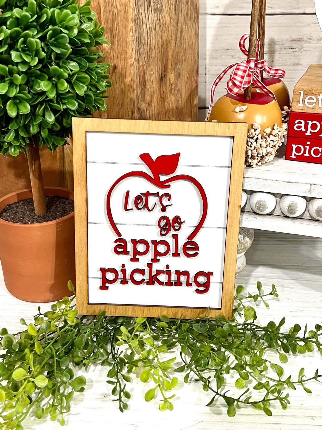 Apple Picking Tiered Tray Decor, Apple Tiered Tray Signs, Apple Signs ...