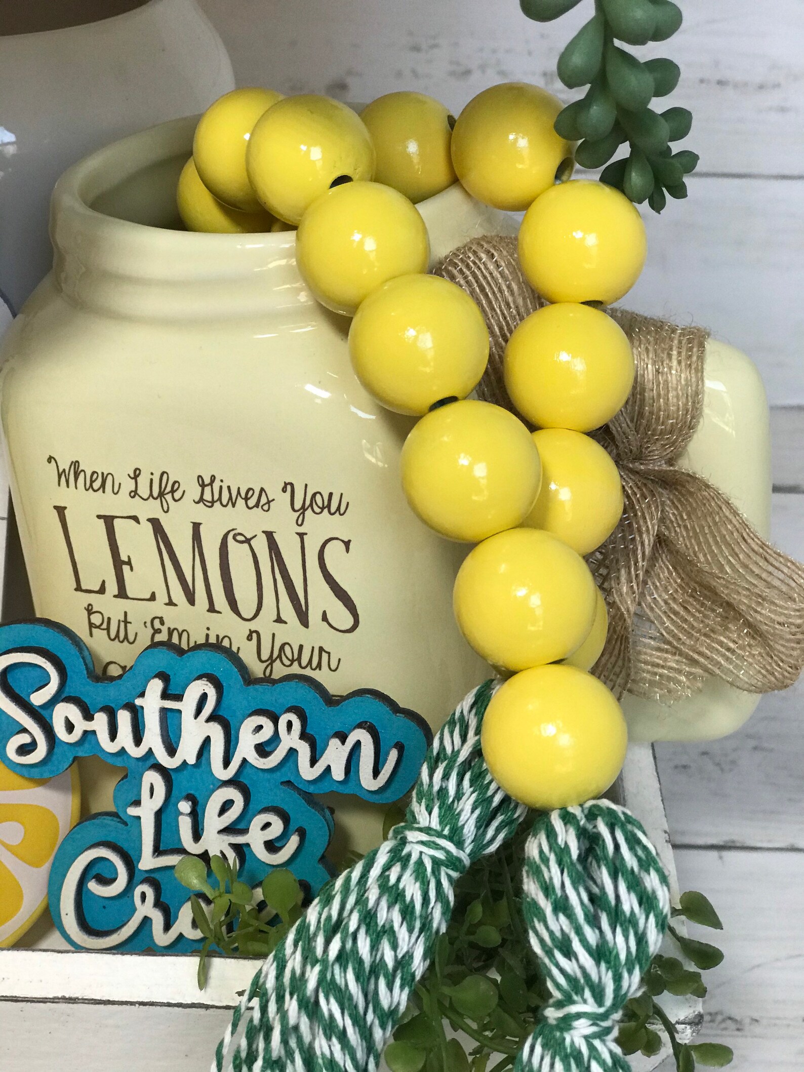Lemon Farmhouse Garland - Etsy