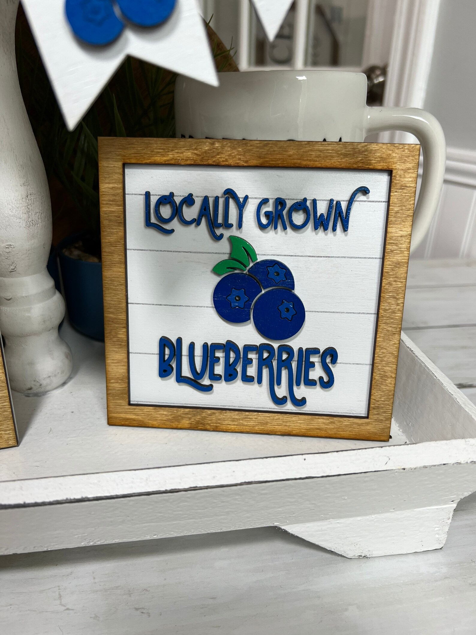 Blueberry Tiered Tray Signs Blueberry Tiered Tray Decor - Etsy