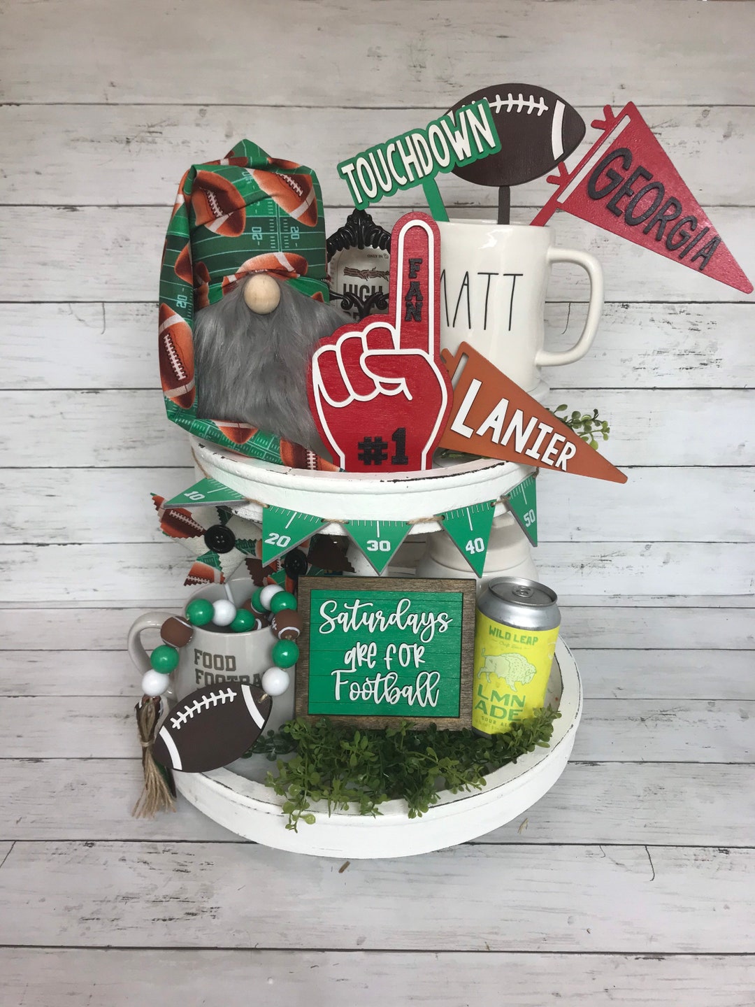 Football 3D Wooden Tiered Tray Signs - Etsy