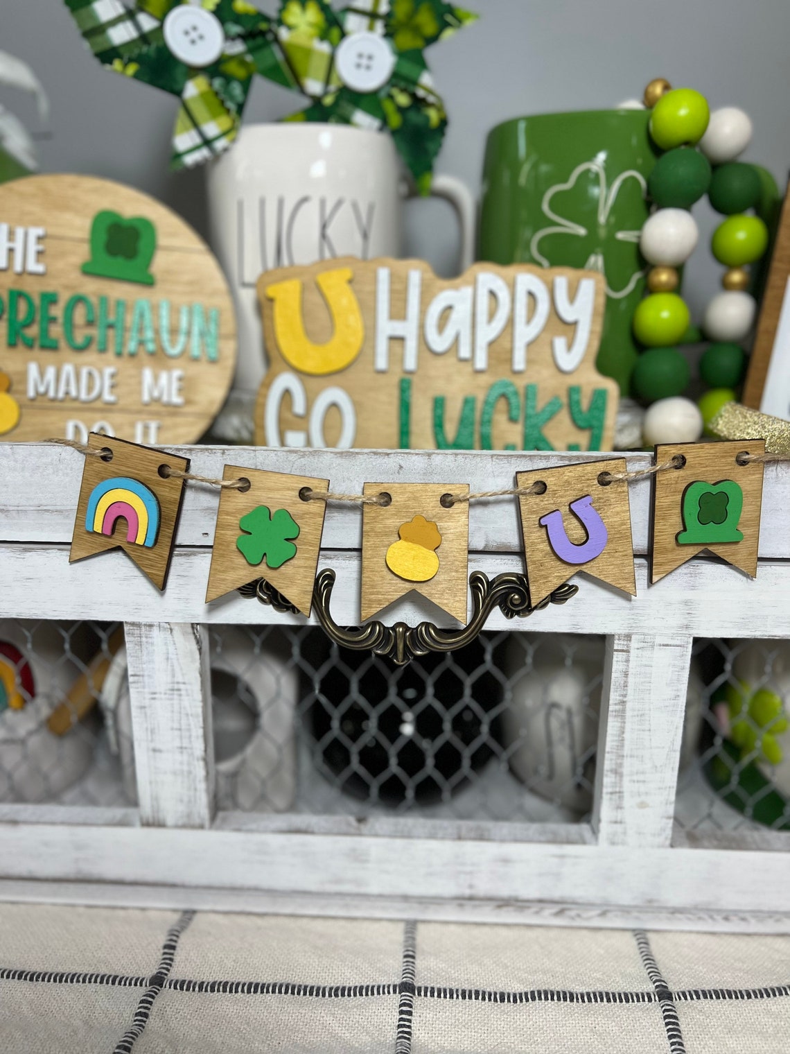 Lucky Charm St Patricks Day Tiered Tray Signs Tiered Tray - Etsy