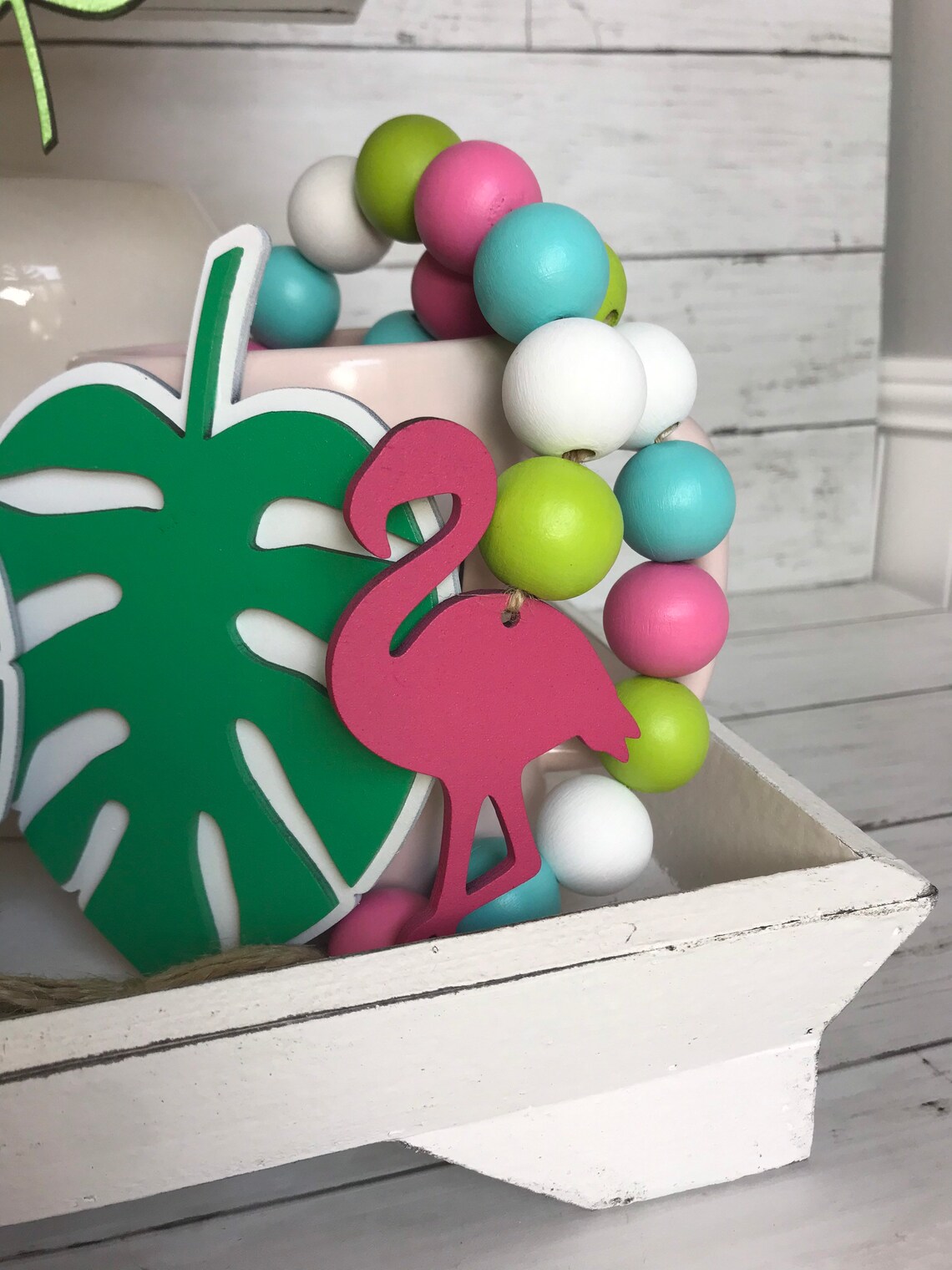 Flamingo Tiered Tray Signs // Flamingo Tiered Tray Decor | Etsy