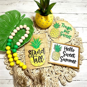 Pineapple Tiered Tray Signs, Pineapple Tiered Tray Decor - Etsy