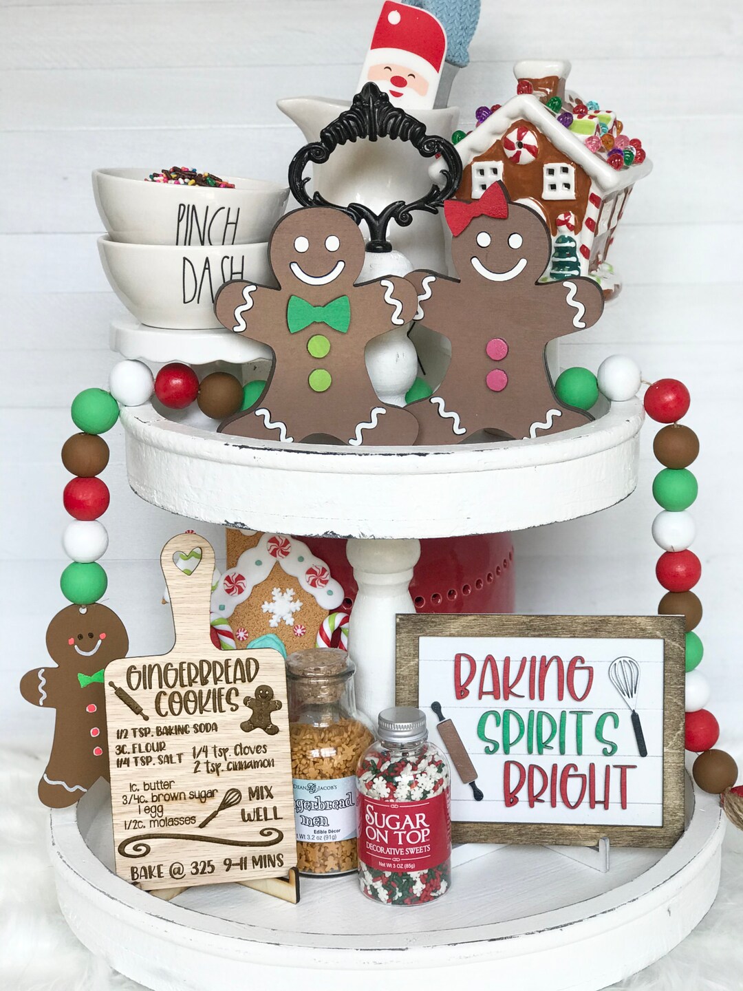Gingerbread Tiered Tray Décor, Gingerbread Tiered Tray Signs - Etsy