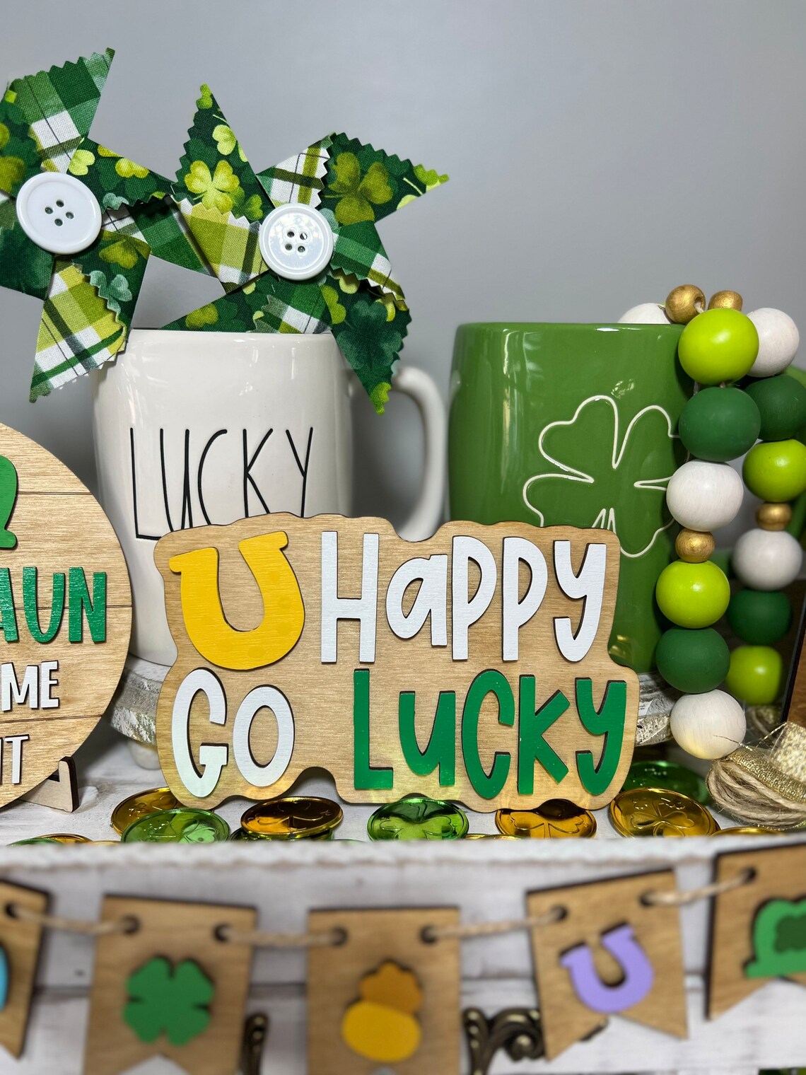 Lucky Charm St Patricks Day Tiered Tray Signs Tiered Tray - Etsy