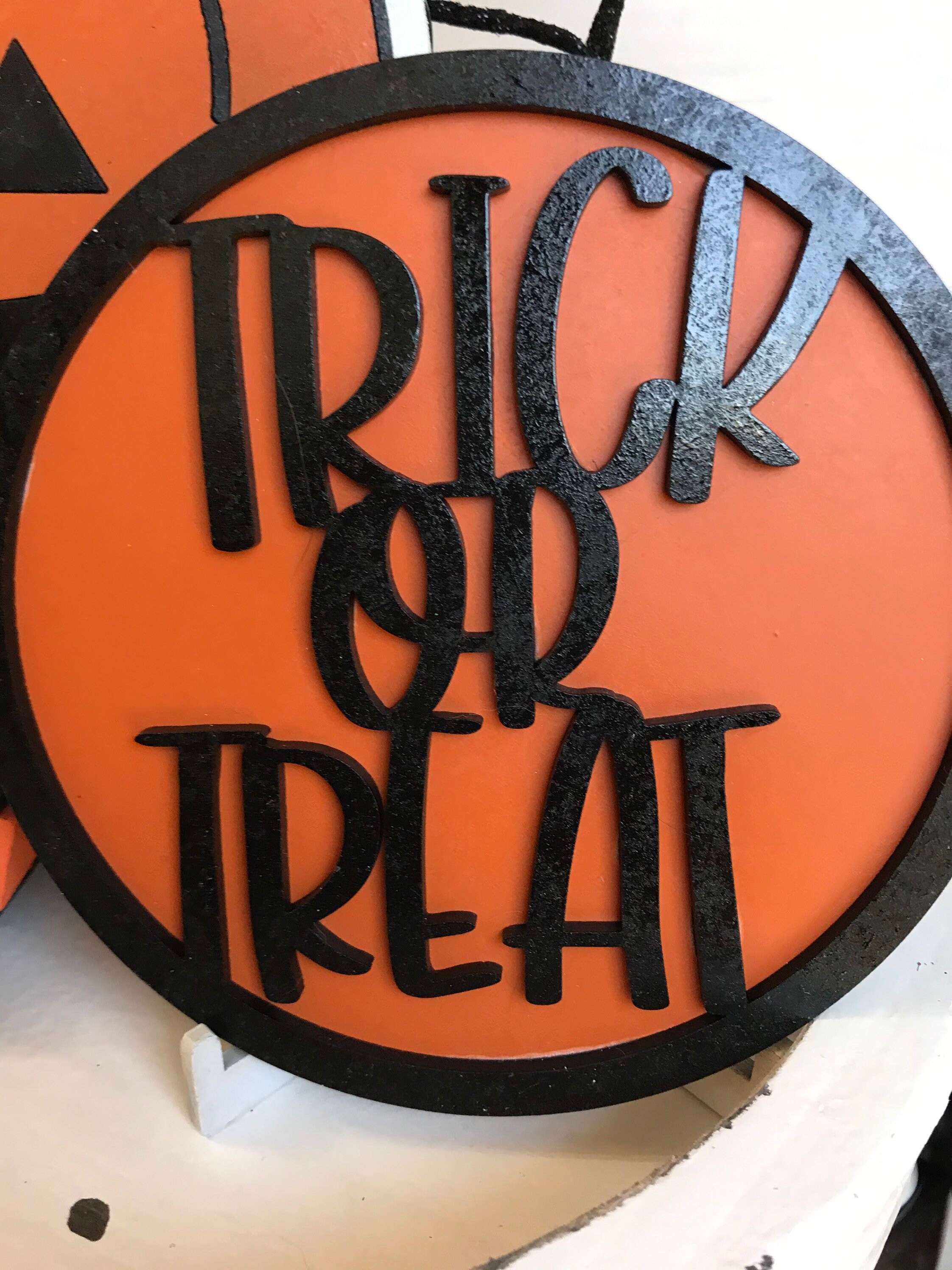 Trick or Treat Tiered Tray Wooden Signs | Etsy