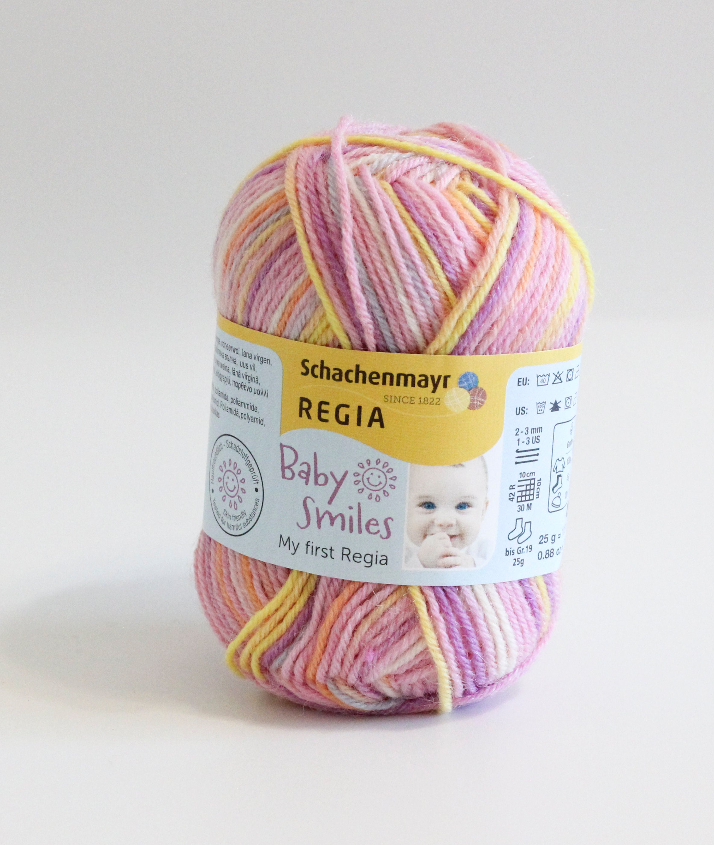 Regia Baby Smiles Self Striping Wool Blend Yarn, 4 Ply Fingering - Etsy