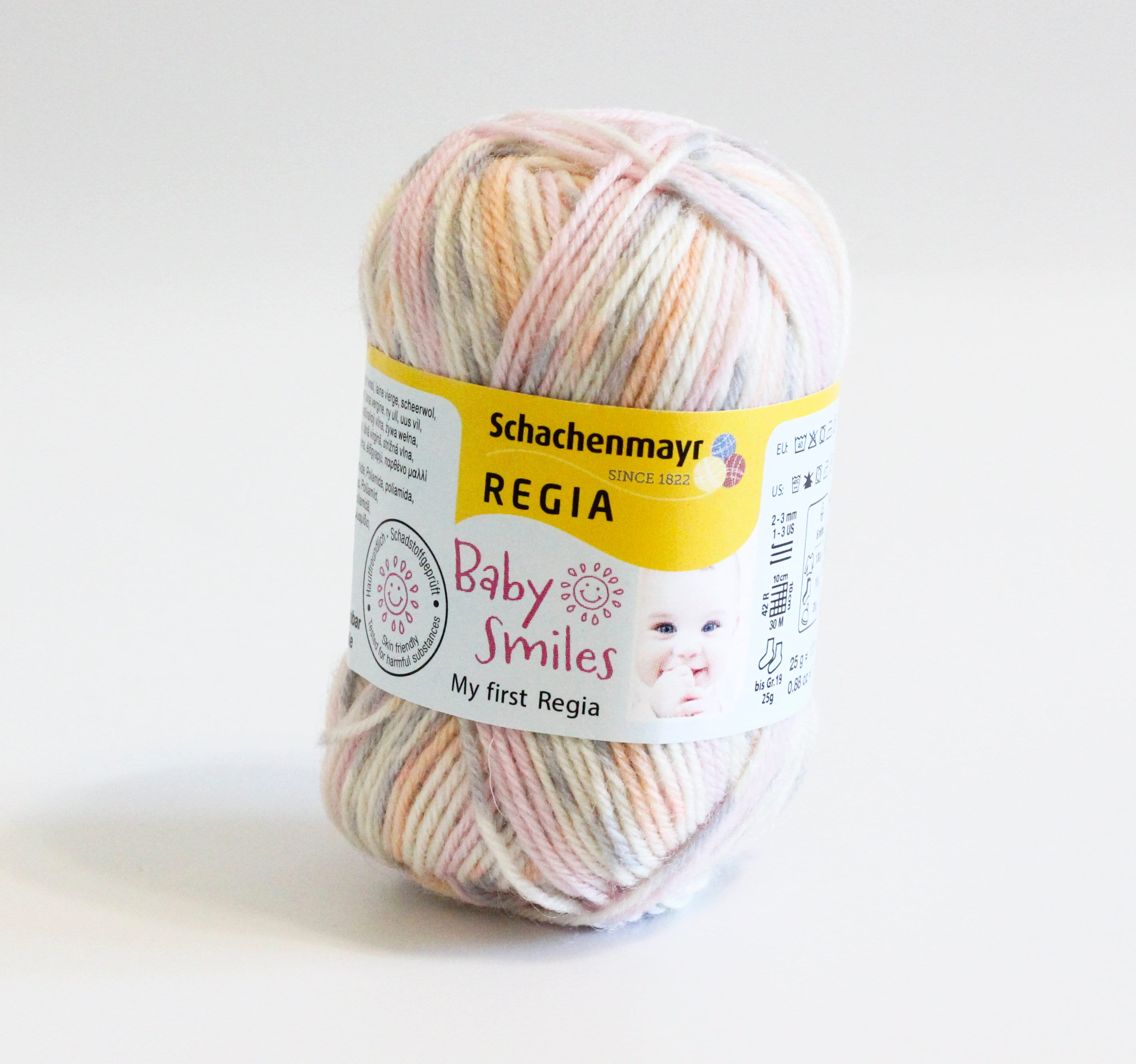 Regia Baby Smiles Self Striping Wool Blend Yarn, 4 Ply Fingering - Etsy
