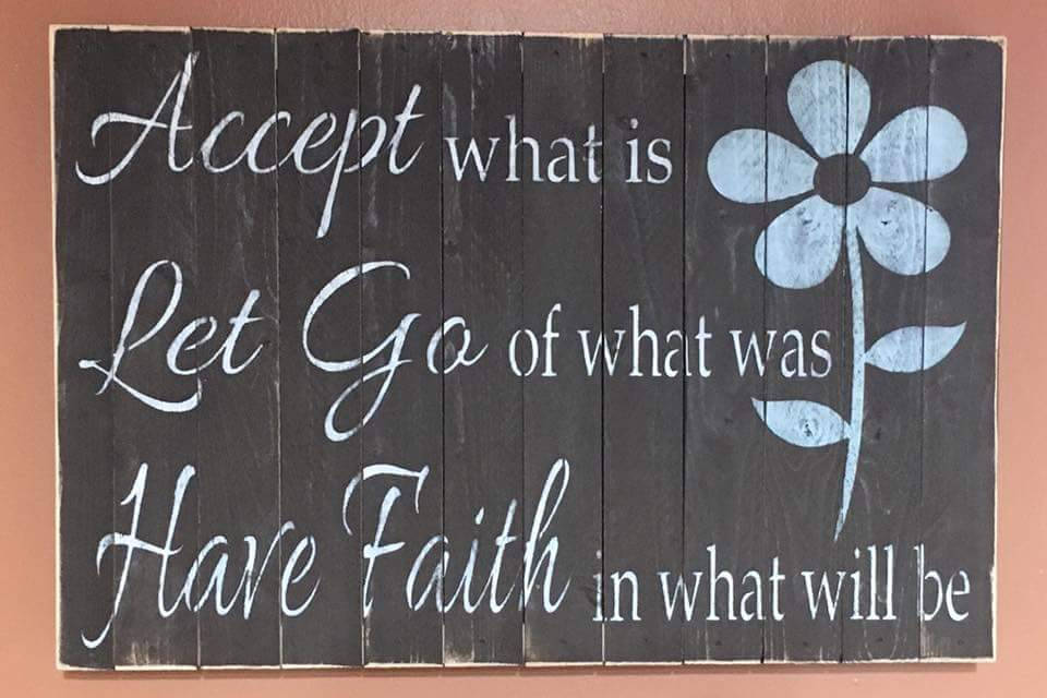 Accept What is Let Go of What Was Have Faith in What Will Be | Etsy