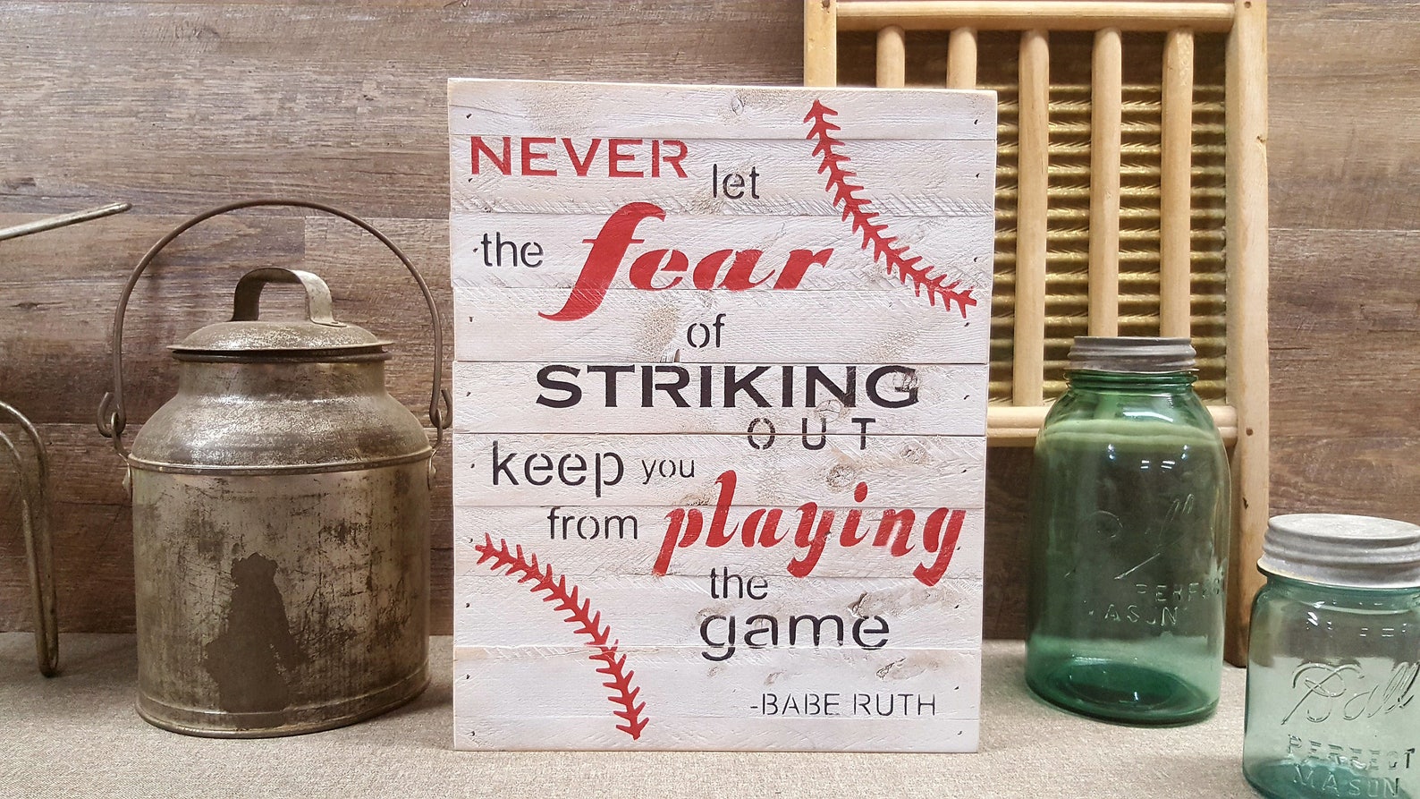 Never Let the Fear of Striking Out Keep You From Playing the - Etsy