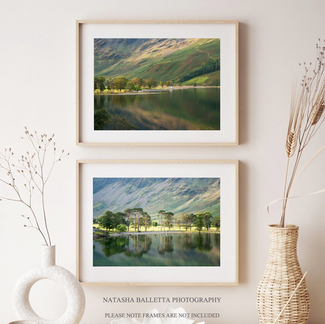 Lake District Print Set of 2, Buttermere Tree Framed Print, UK ...