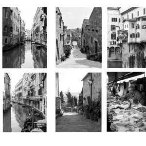 Venice Canal Black and White Photography Fine Art Prints, Original ...