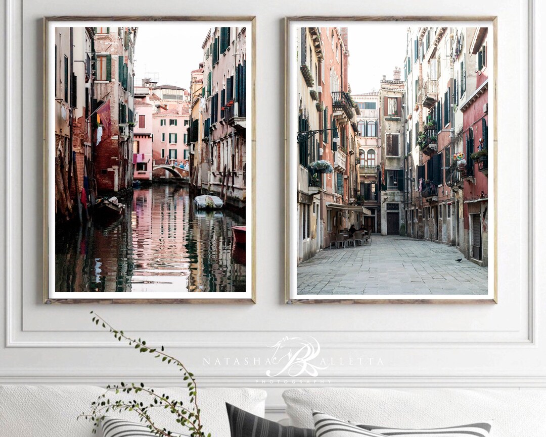 Venice Print Set of 2, Original Venice Canal Photo, Italy Street ...
