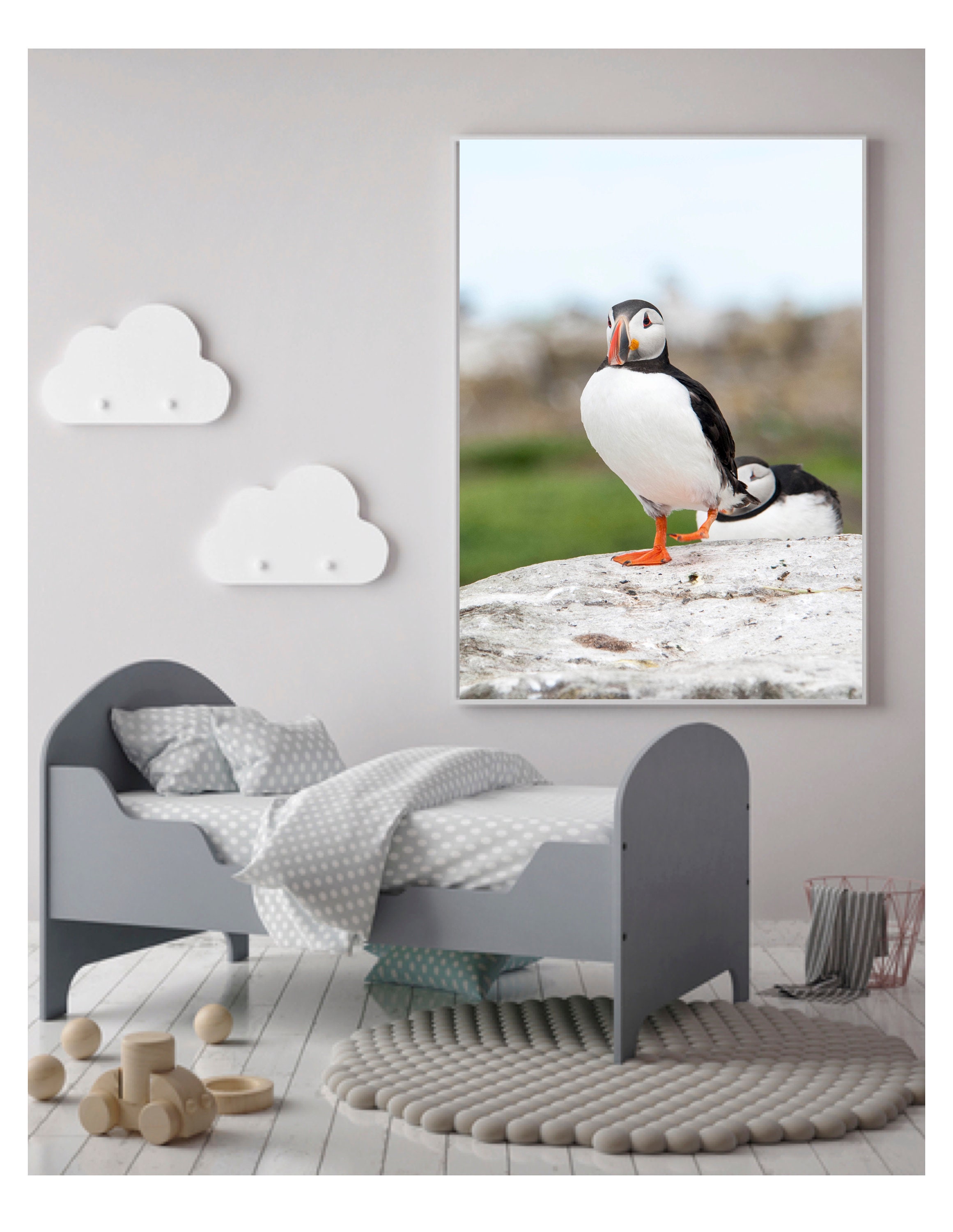 Puffin Photography Print Nursery Wall Decor Bird - Etsy