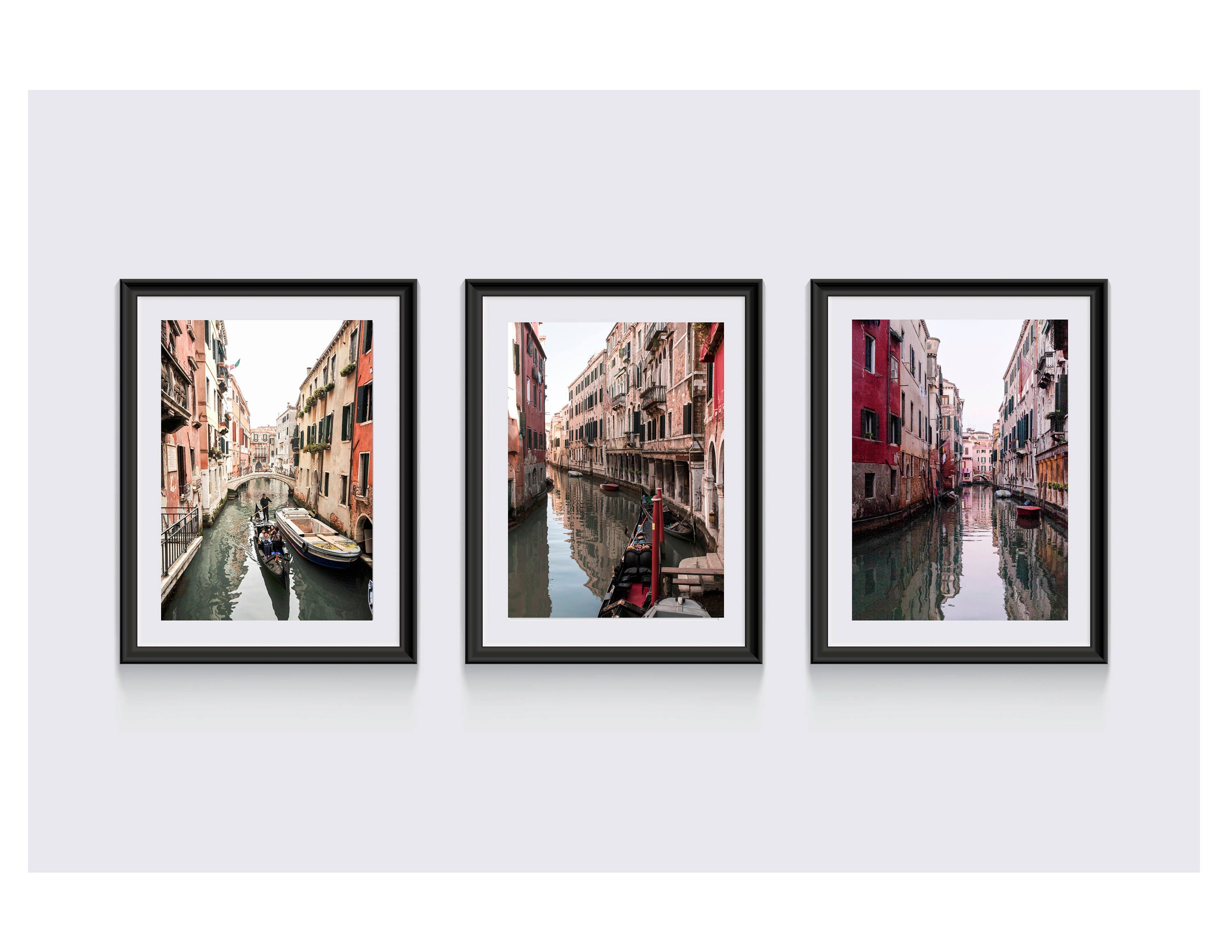Venice Canal Black and White Photography Wall Art Prints, Original ...