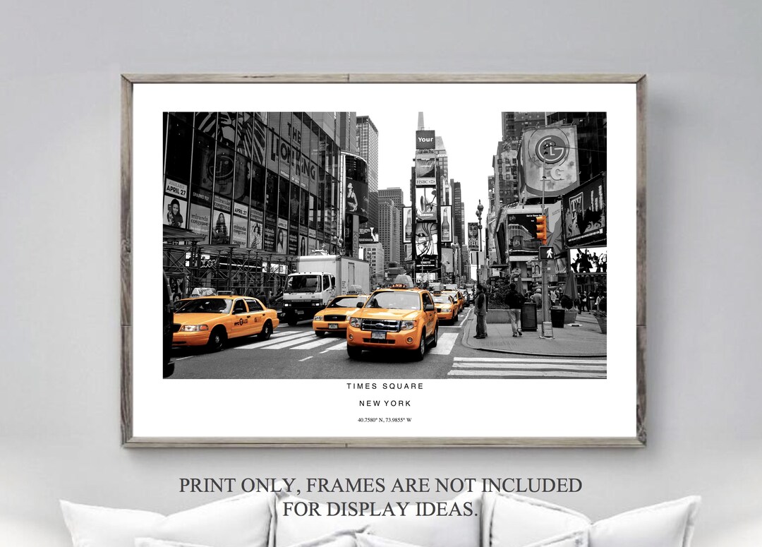 Times Square New York Print A3, USA City Photography Landmark, NYC ...