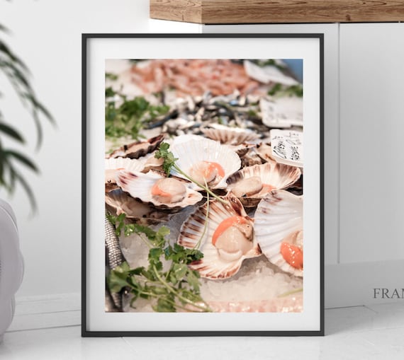 Food Photography Prints Printable Fish Wall Art Kitchen Wall | Etsy