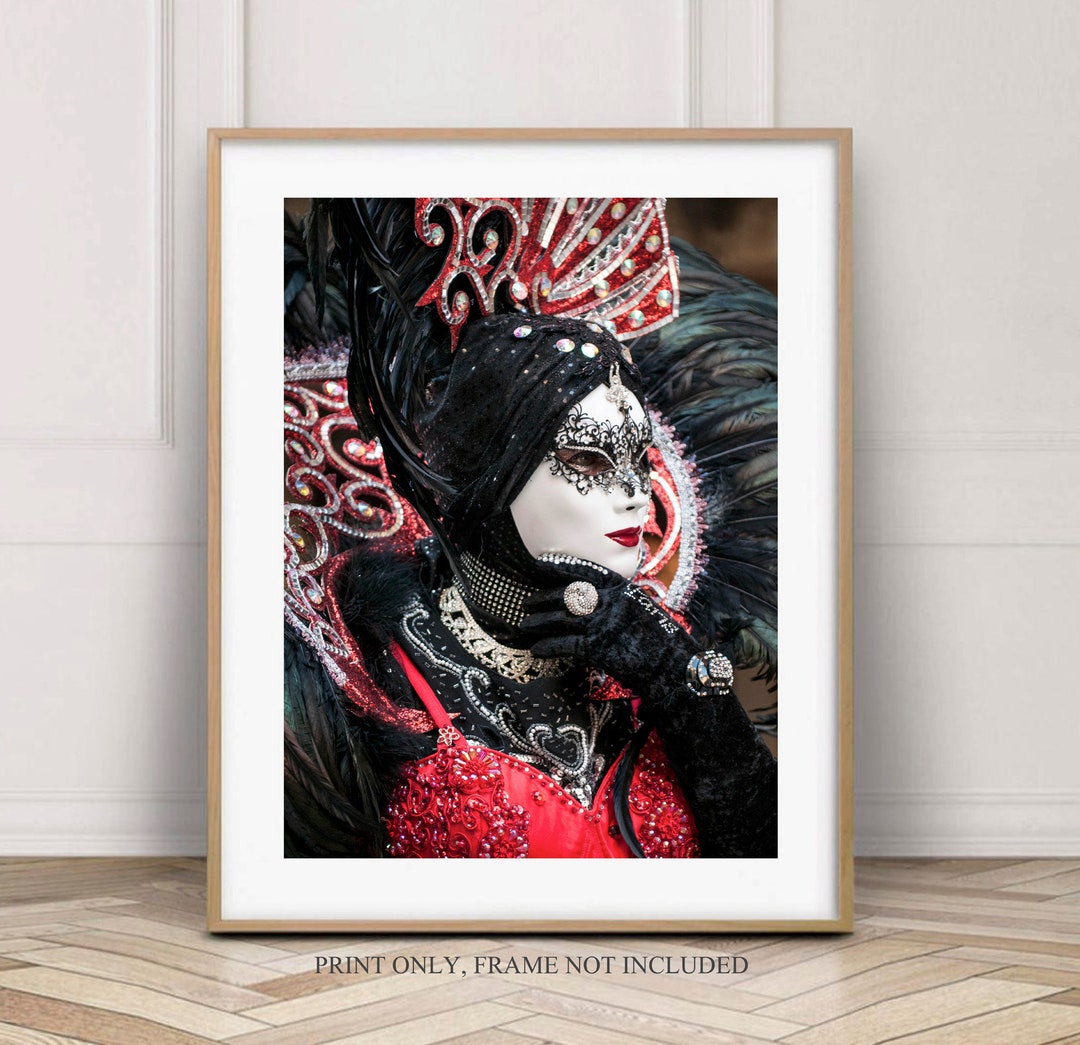 Venice Carnival Photography Prints Red Colour Pop Decor - Etsy