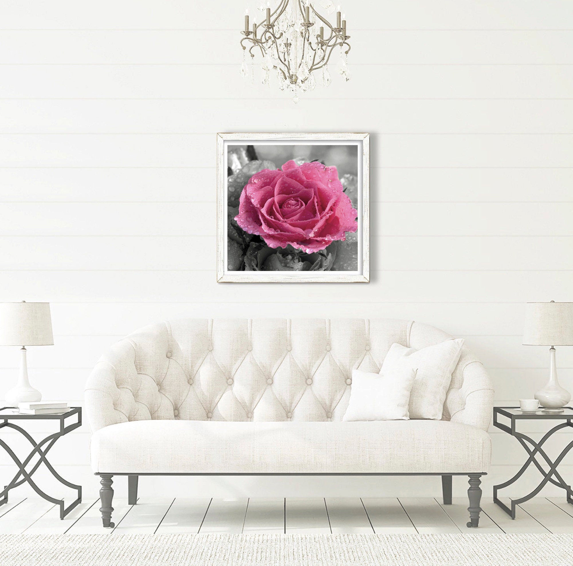 Printable Pink Rose Floral Digital Download Floral - Etsy