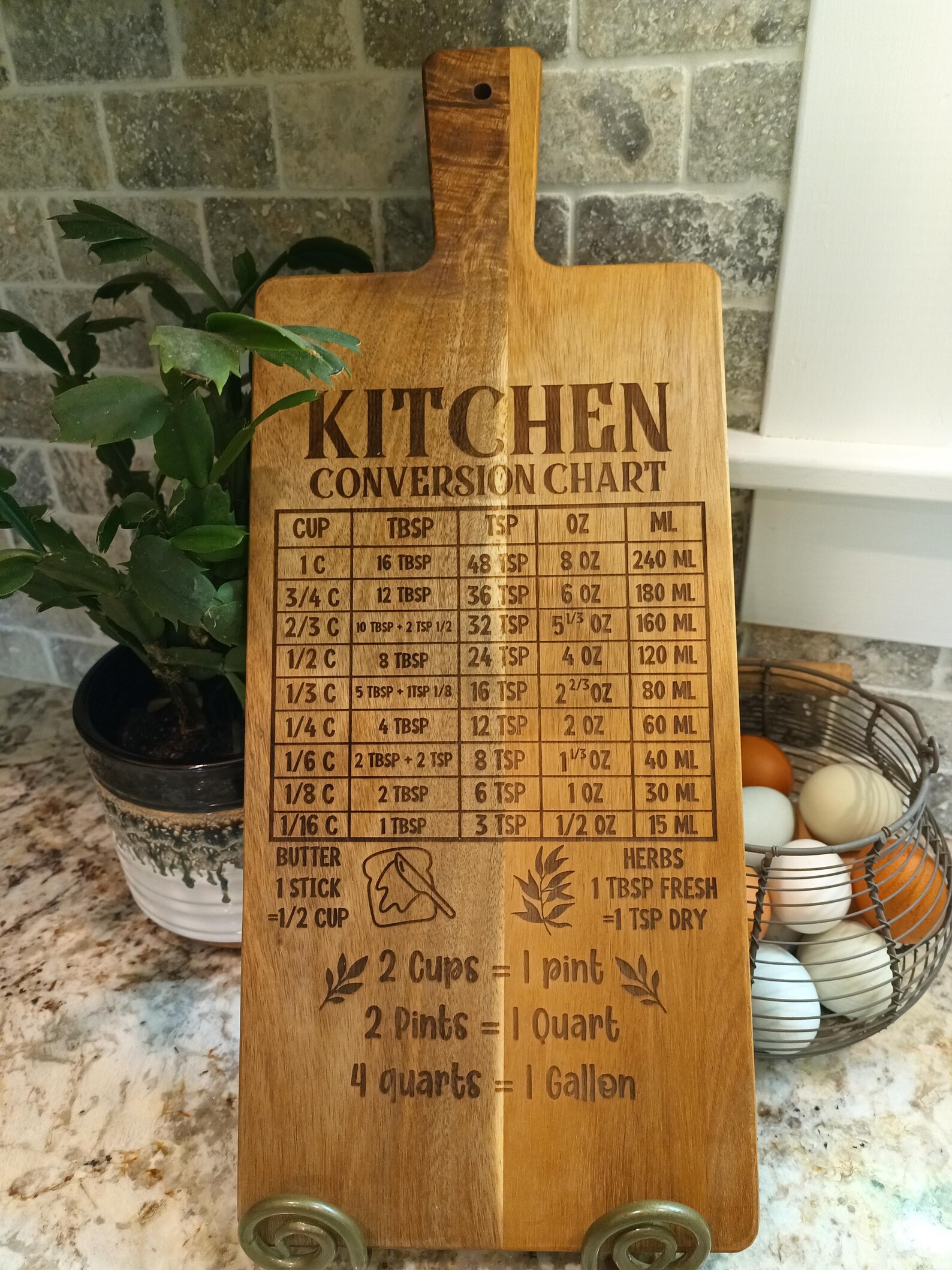 Kitchen Conversion Cutting Board - Etsy