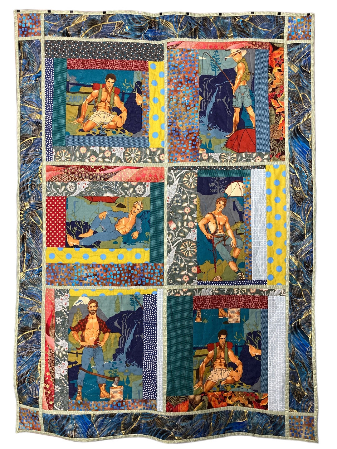 Outdoorsy Campers Patchwork Quilt Outdoorsy Type Alexander Henry 36 X ...