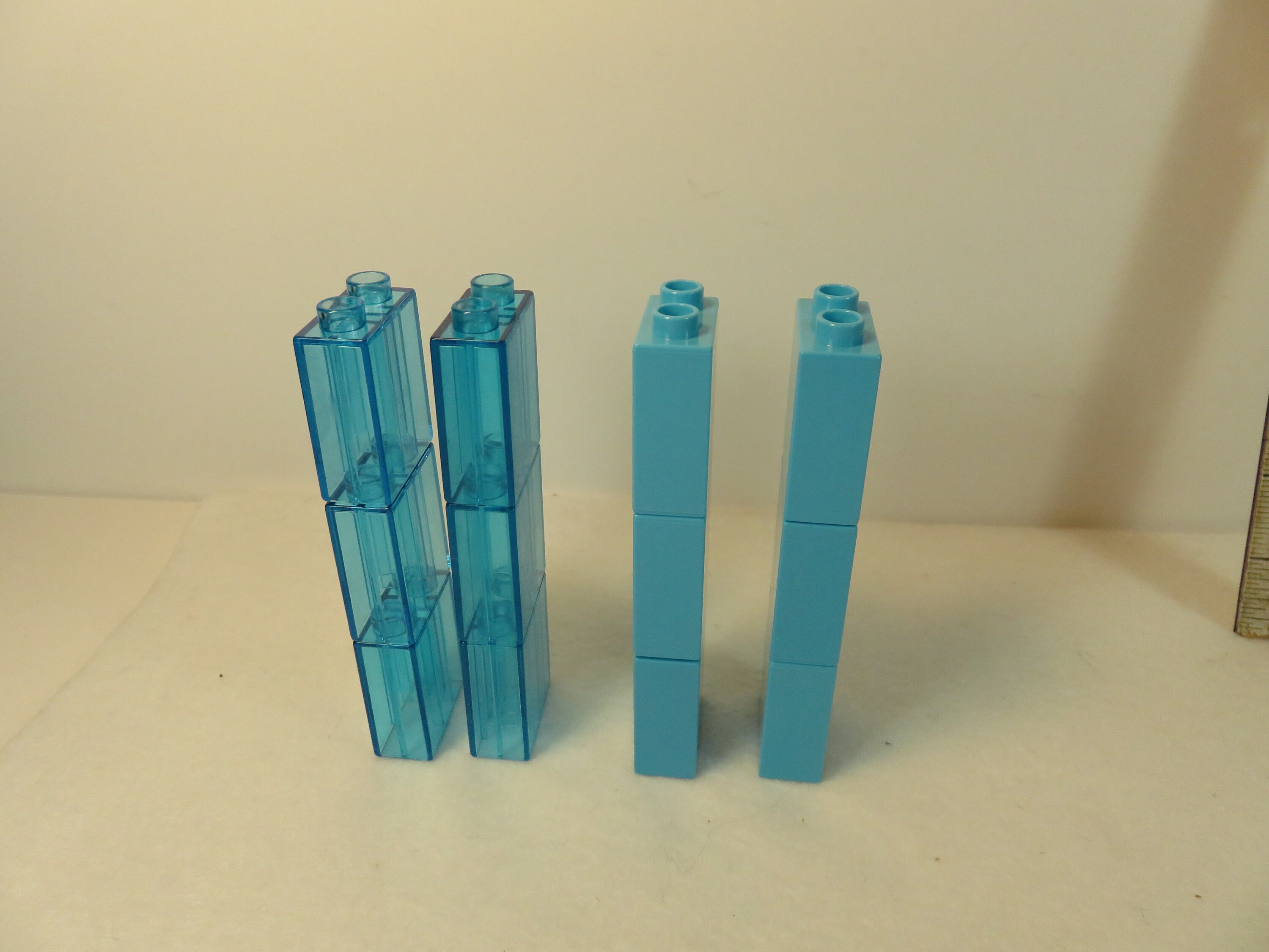 Lego Duplo 12 Pieces 1x2 Bricks Blocks Turquoise Blue & | Etsy